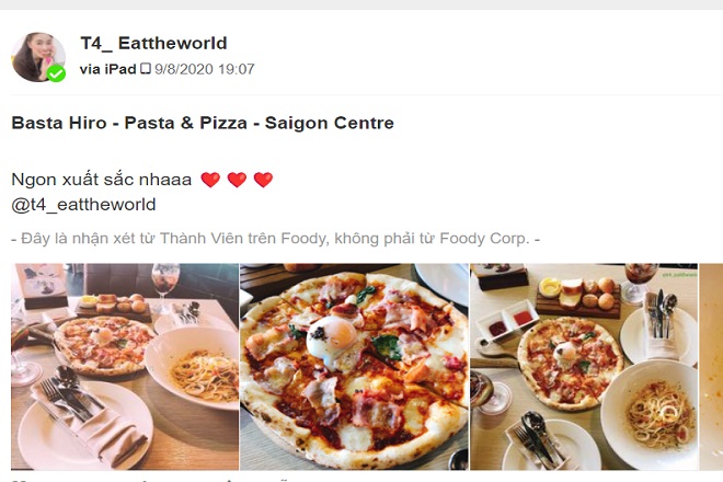 Basta Hiro menu có gì đặc biệt? Review chi tiết về địa điểm này